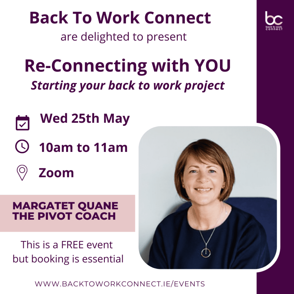 Re-Connecting with YOU: Starting Your Back to Work Project - Back to ...