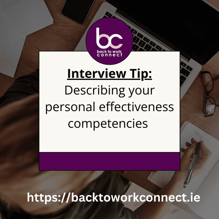 Interview Tips: Describing your personal effectiveness competencies ...